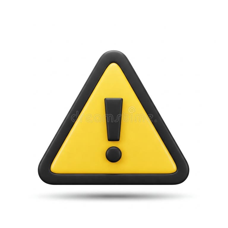 Yellow Warning Triangle Icon with Black Exclamation Mark Stock Photo ...
