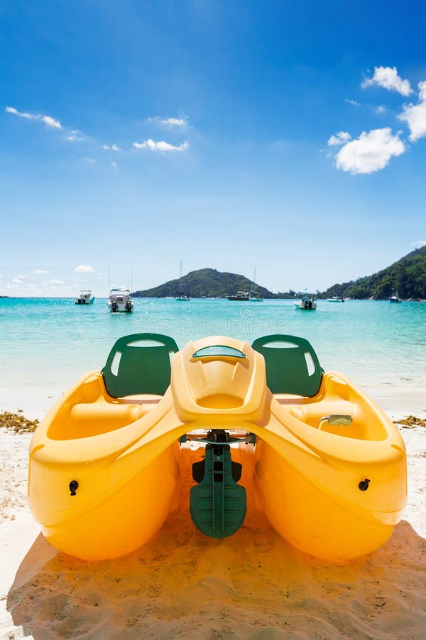 Yellow Water Bicycle Berthed Beach Stunning View Stock Photos - Free ...