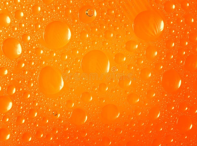 Yellow Water Drops Background.close Up O Stock Image - Image of aqua ...