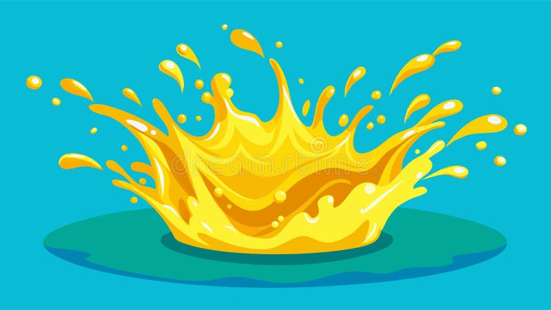 Yellow water splash stock vector. Illustration of water - 343595402