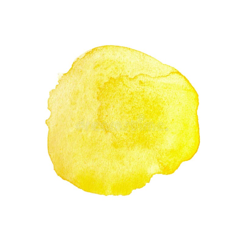Yellow watercolor circle stock photo. Image of hand, grain - 37035452
