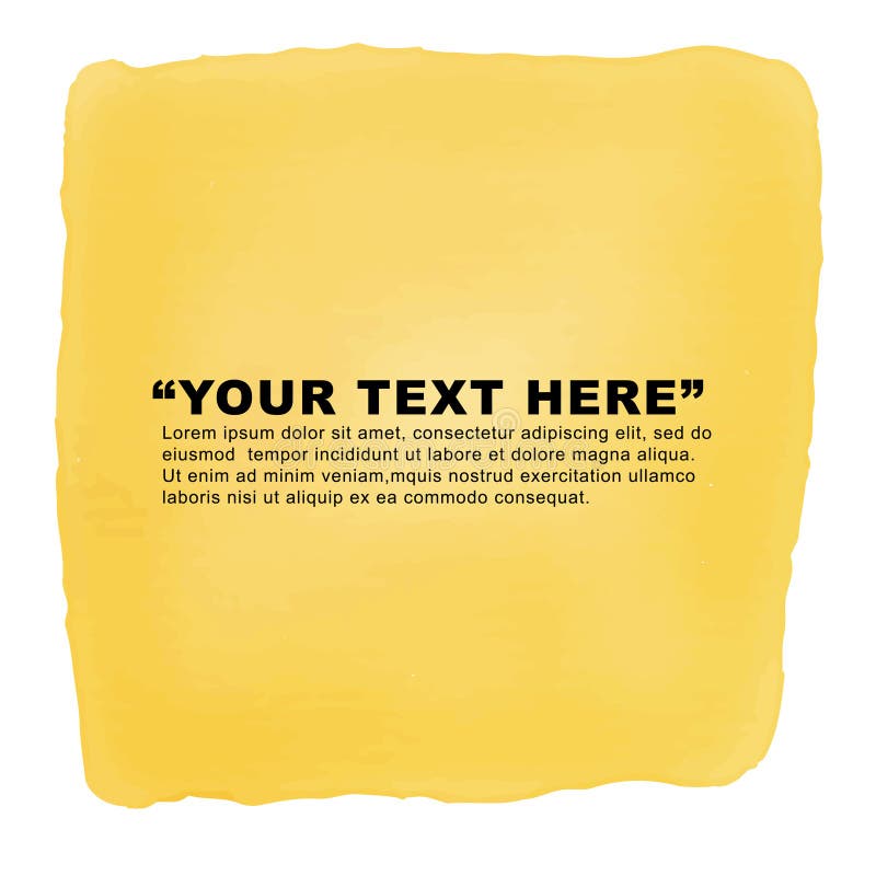 Yellow Watercolor Labels Design Elements,aquarelle Vector Stock Vector ...