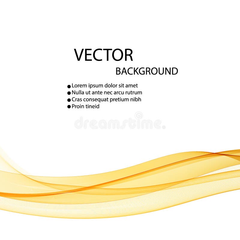 Yellow Wave. Abstract Illustration Vector Graphics. Eps 10 Stock ...