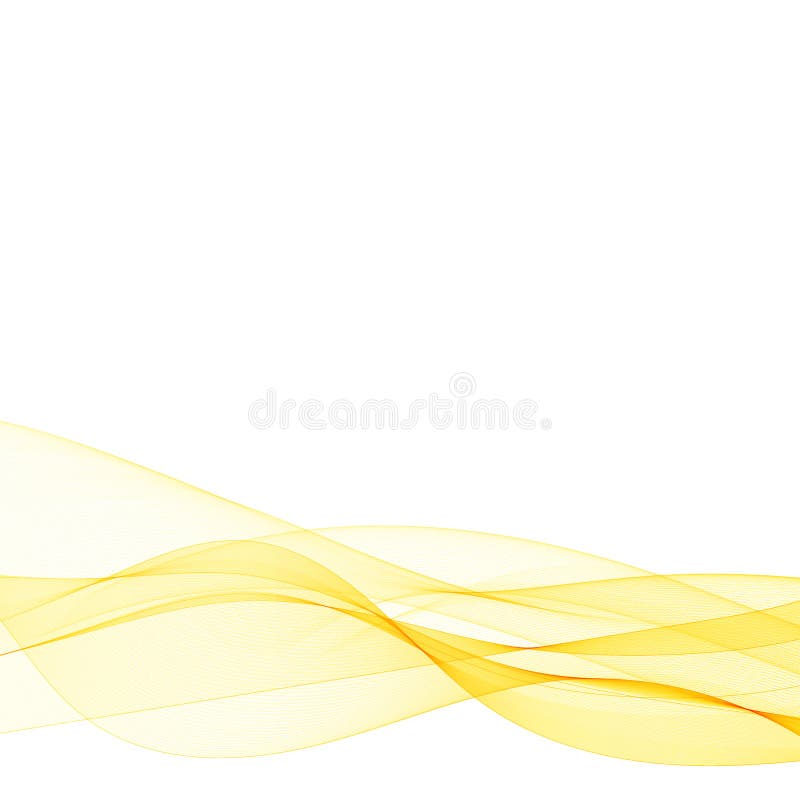 Yellow Wave. Abstract Illustration Vector Graphics. Eps 10 Stock ...