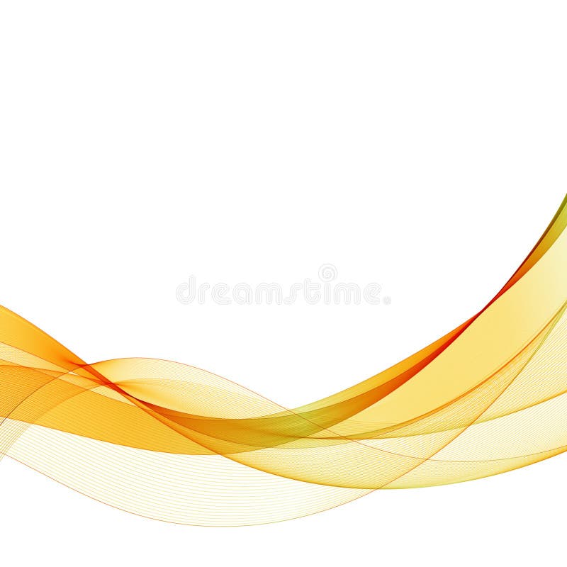 Yellow Wave. Abstract Vector Graphics. Eps 10 Stock Illustration ...