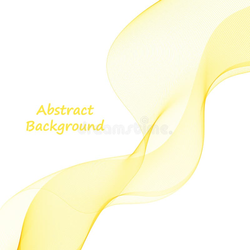 Yellow Wave. Abstract Vector Graphics. Layout for Presentation. Eps 10 ...