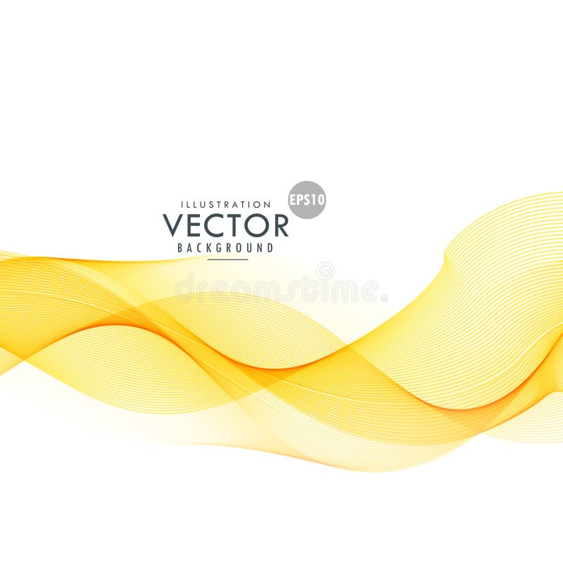 Yellow Wave Background Design Stock Vector - Illustration of smoke ...
