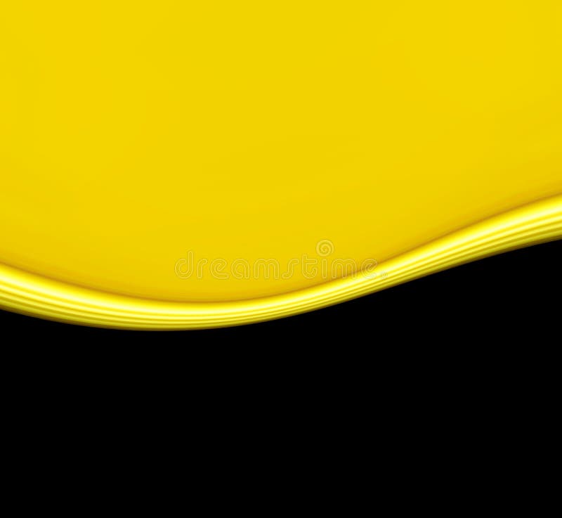 Yellow wave on black stock illustration. Illustration of vivid - 4427552