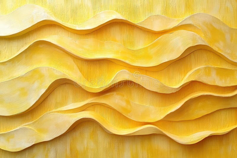 Yellow Wave Pattern Abstract Art Wall Texture Background Stock ...