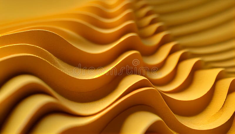 Yellow Wave Pattern Decorates Modern Business Wallpaper Generated by AI ...