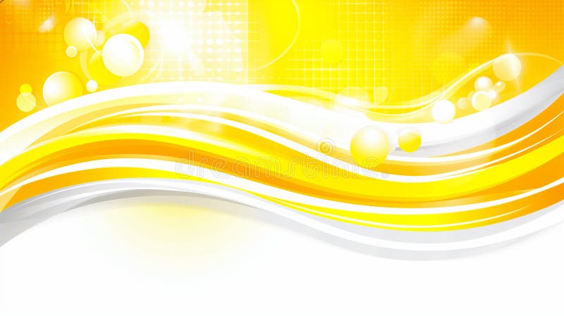 Yellow Wave on White Background Stock Illustration - Illustration of ...