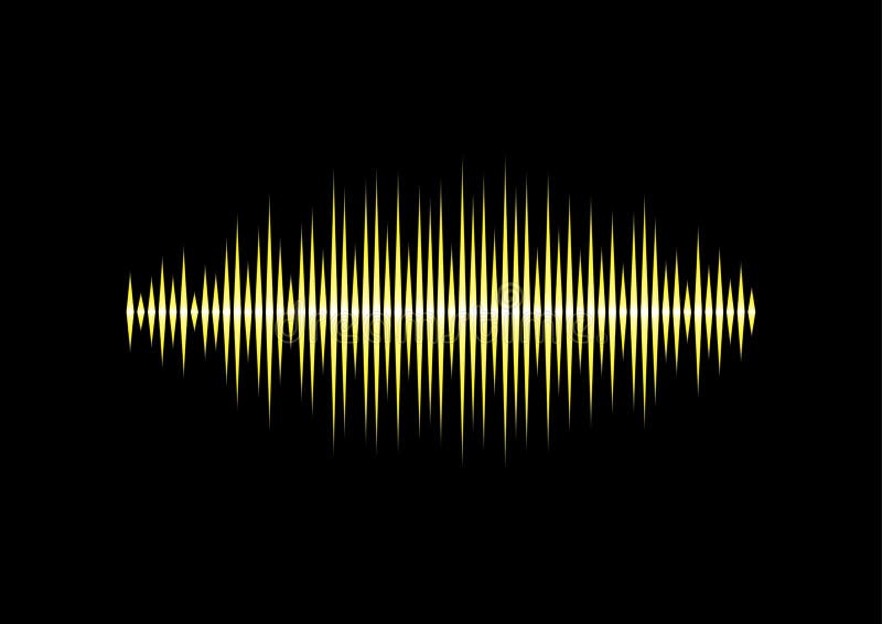 Yellow Waveform Vector Background Stock Illustration - Illustration of ...