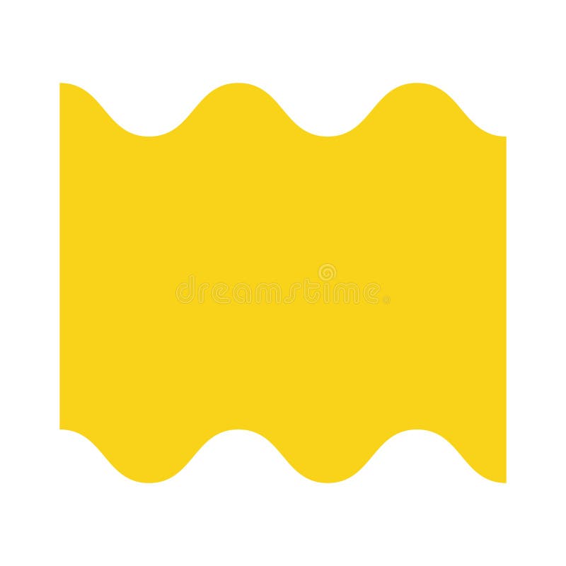 Yellow Waves Geometric Shape Stock Vector - Illustration of isolated ...
