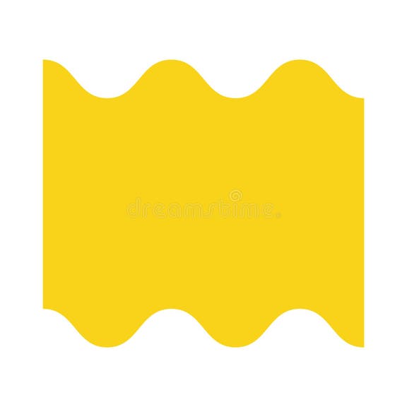 Yellow Waves Geometric Shape Stock Vector - Illustration of isolated ...