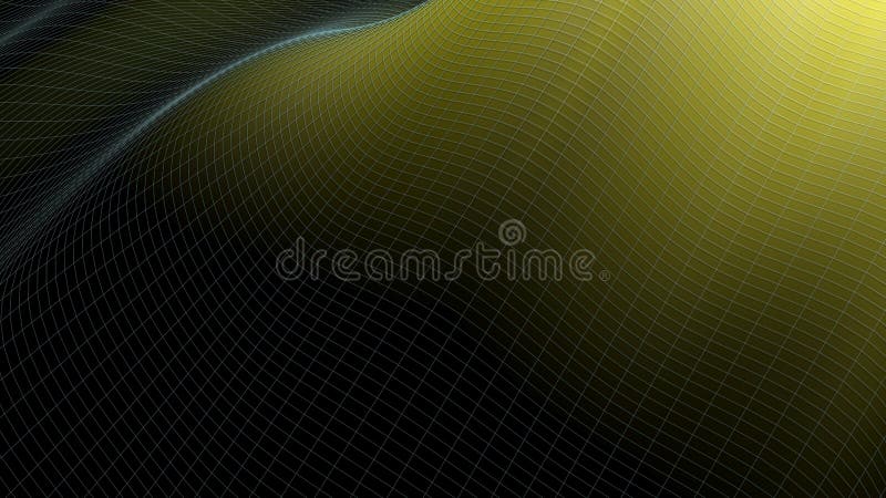 Yellow Waving Surface Background Abstract - 3D Rendering Illustration ...