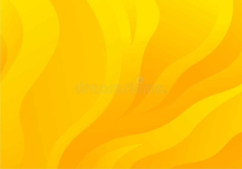 Yellow Wavy Flow Background Vector Dynamic Bg With Orange Gradient