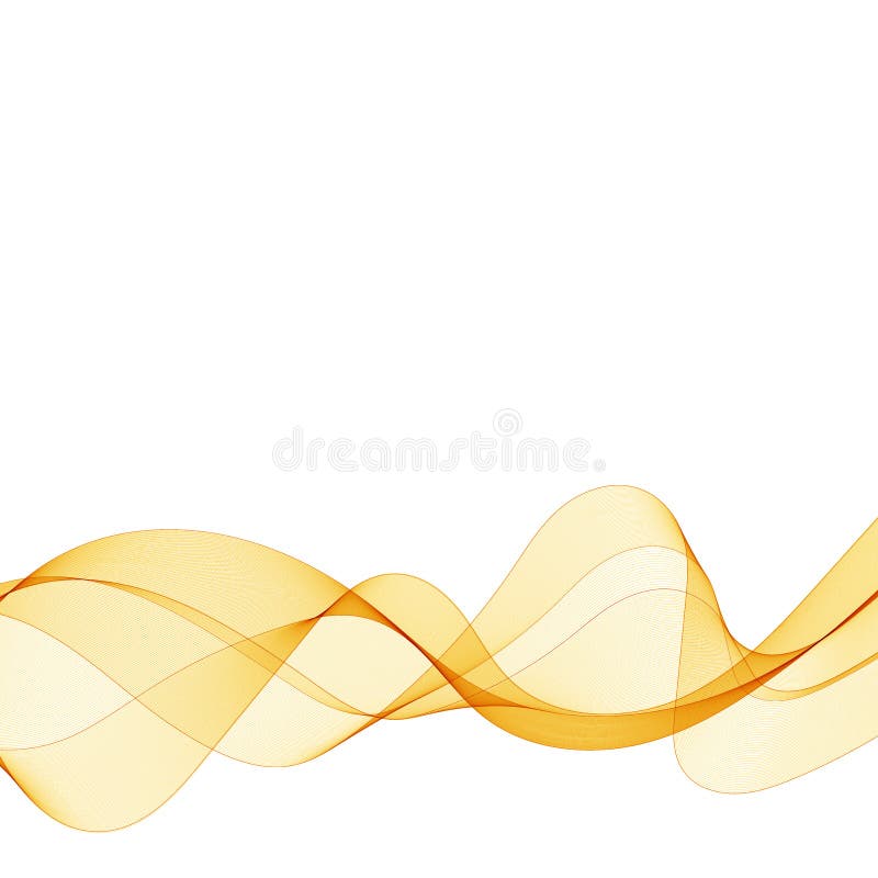 Yellow Wavy Transparent Lines. Background Wave. Eps 10 Stock Vector ...