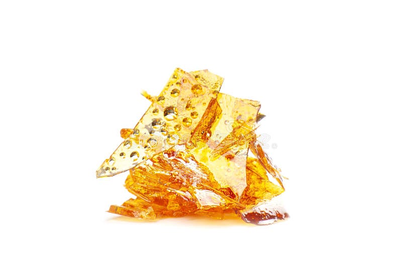 Yellow Wax Piece with High THC Isolated on White Background Stock Photo ...