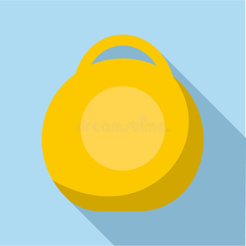 Yellow Weight scale, icon stock vector. Illustration of vector - 261372758