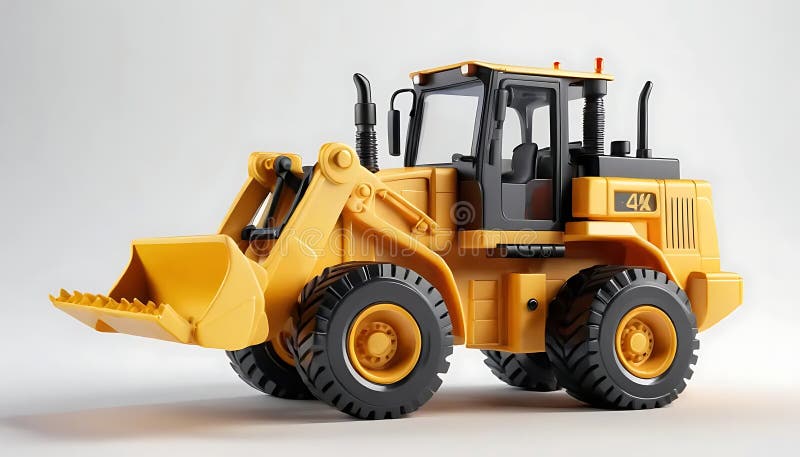 Yellow Wheel Loader Building Machine Stock Photo - Image of hydraulic ...