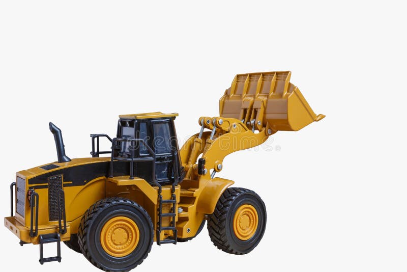 Yellow wheel loader model stock photo. Image of grader - 159153548