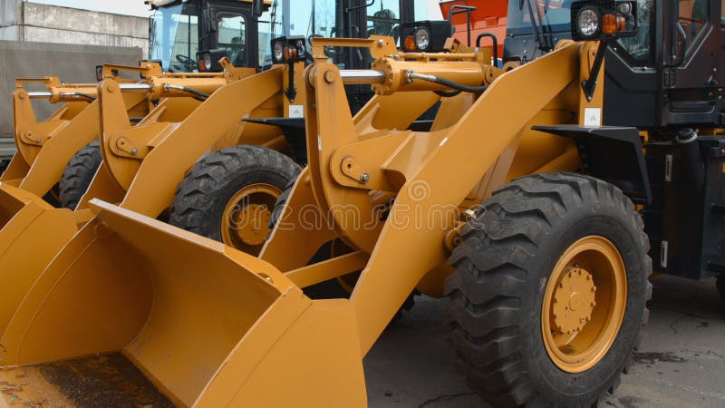 Wheel Loaders Moving Sand in a Quarry Stock Photo - Image of mover ...