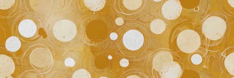 Yellow and White Abstract Background with Random Circles Ai Generated ...