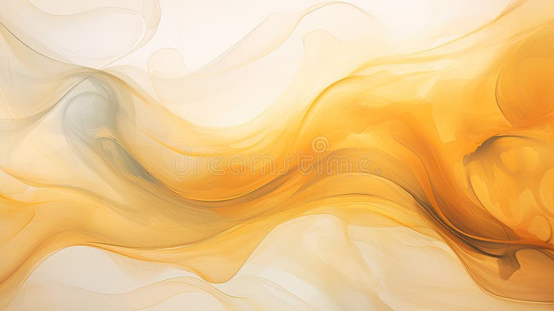 Yellow and White Abstract Painting Stock Illustration - Illustration of ...
