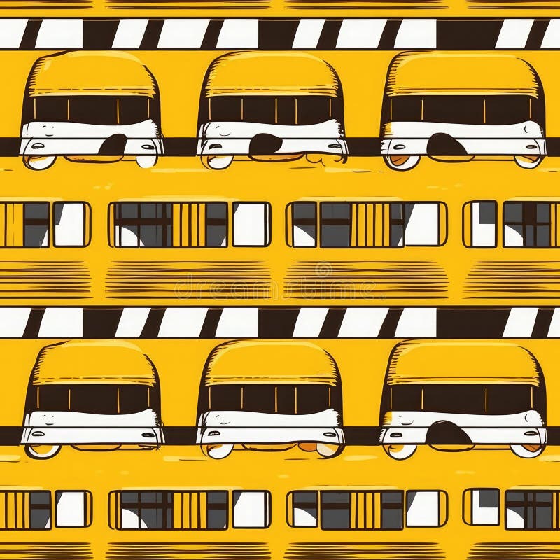 Yellow and White Checkered Pattern on School Bus. Infinite, Seamless ...