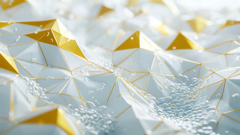 Yellow and White Geometric Triangle Pattern for Summer Background ...