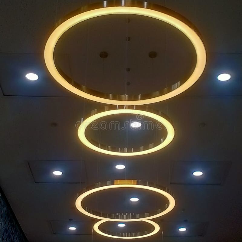 Yellow White Lighting the Ceiling Stock Image - Image of yellow, font ...