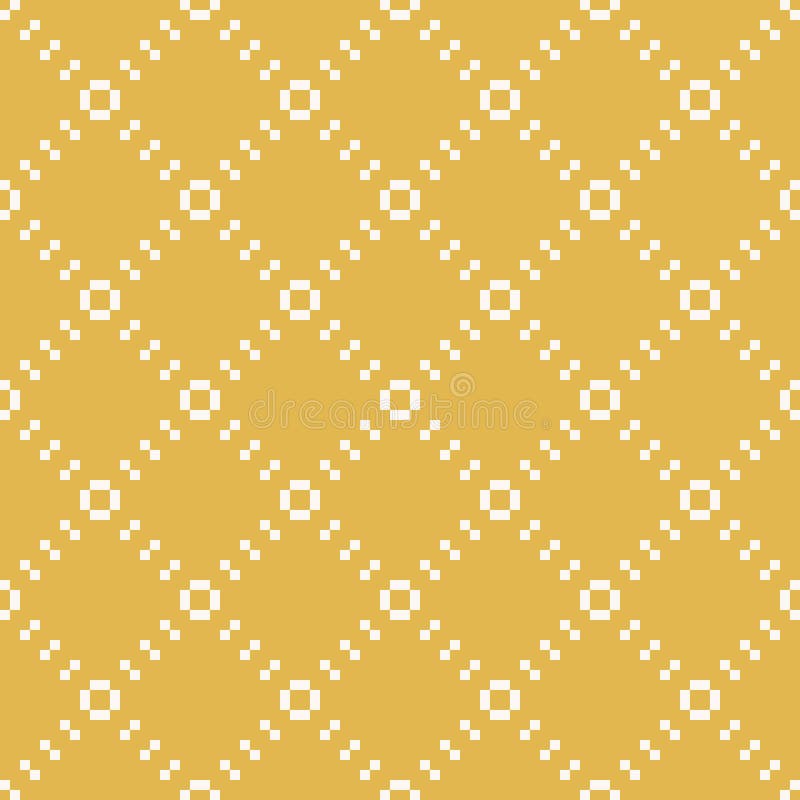 Yellow and White Minimalist Seamless Pattern with Small Squares in ...