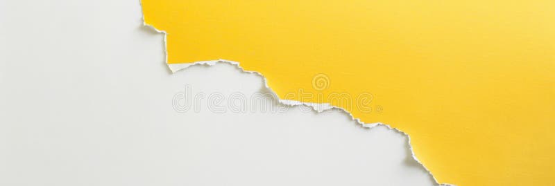 Yellow and White Paper Background with Torn Edge for Text or Design ...