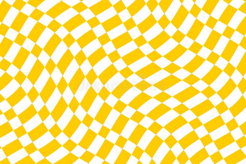 Yellow and White Wavy Checkered Flag Background Vector. Stock Vector ...