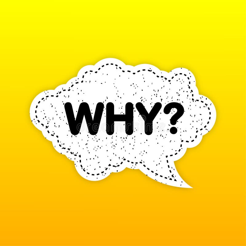 Yellow Why Speech Bubble Icon Symbol. Web Design. Sticker Design. Stock ...
