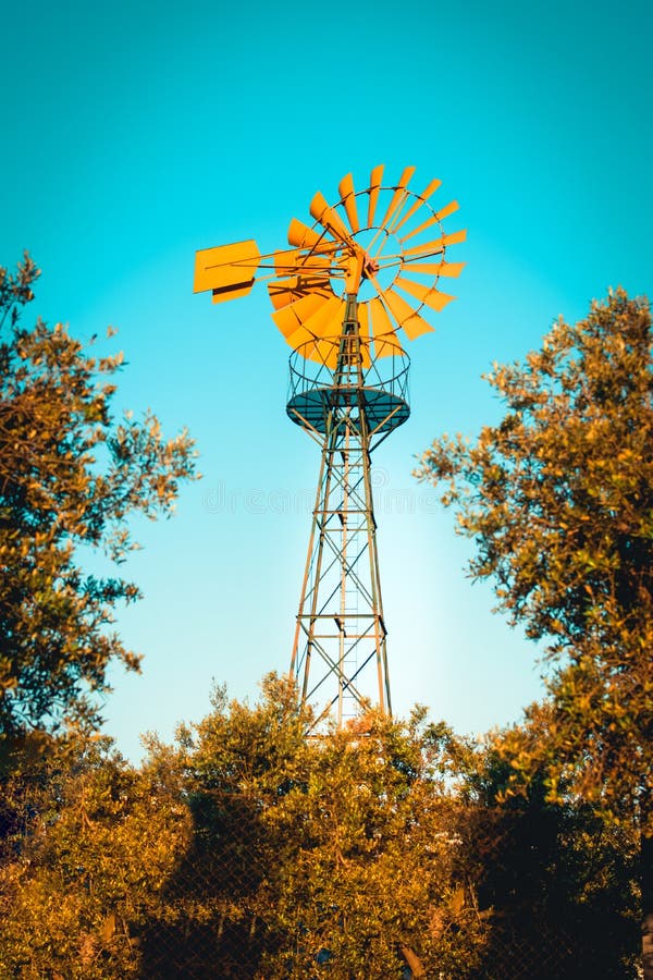 Yellow Windmill stock photo. Image of spring, party, pinwheel - 2024900