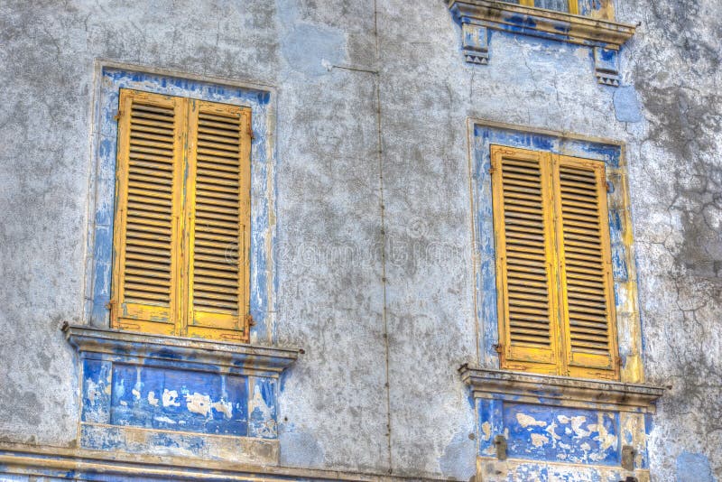 Yellow windows stock image. Image of facade, construction - 54077011