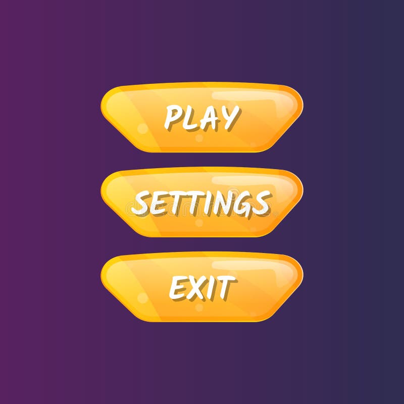 Yellow Windows Options Isolated Set Stock Vector - Illustration of exit ...