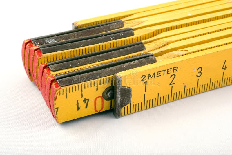 Yellow wooden meter stock photo. Image of measure, count - 7535804