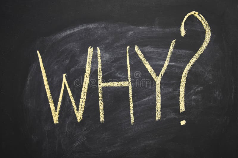 Yellow Word Why? on Chalkboard Stock Image - Image of chalk, abstract ...