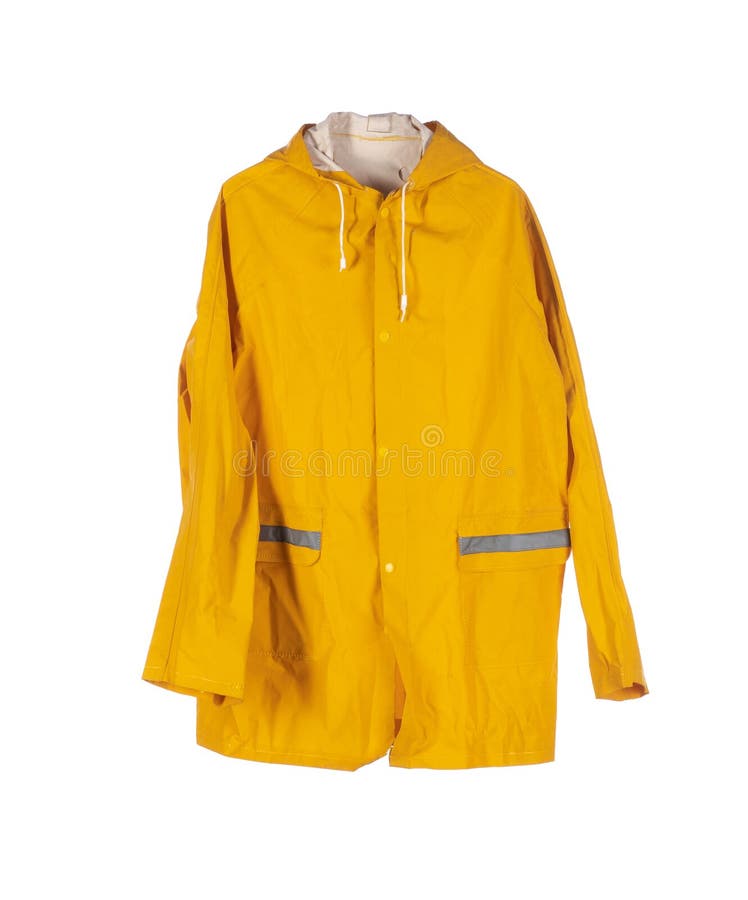 Yellow Work Jacket Isolated on White Stock Photo - Image of safe ...