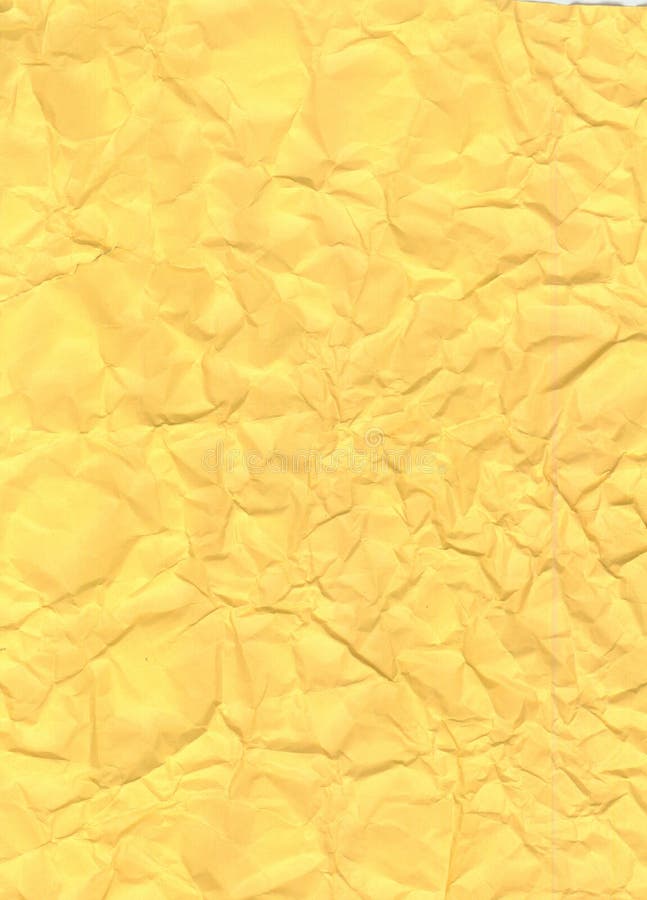Yellow Wrinkled Paper Background for Design. Copy Space for Text or ...