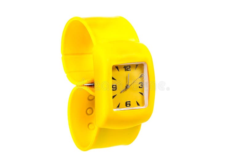 Yellow wrist watch stock image. Image of personal, object - 49985687