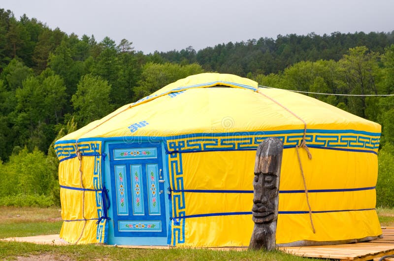 Yellow yurta stock photo. Image of traditional, decoration - 11477962