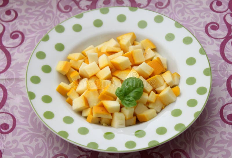 Yellow zucchini stock image. Image of buffet, cubes, snack - 94098251