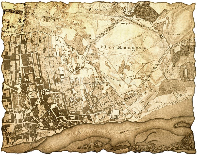 Yellowed and Stained Piece of Old Map Stock Photo - Image of wrinkled ...