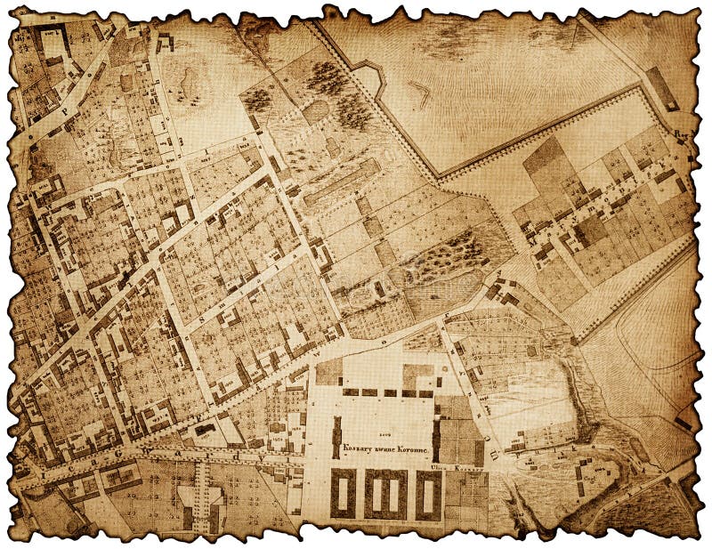 Yellowed and Stained Piece of Old Map Stock Image - Image of bacground ...