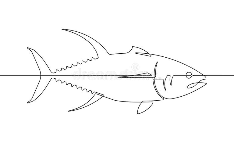 Continuous Vector Tuna Stock Illustrations – 270 Continuous Vector Tuna ...