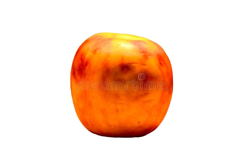 Yellowish-red Apple on a White Background Stock Image - Image of diet ...
