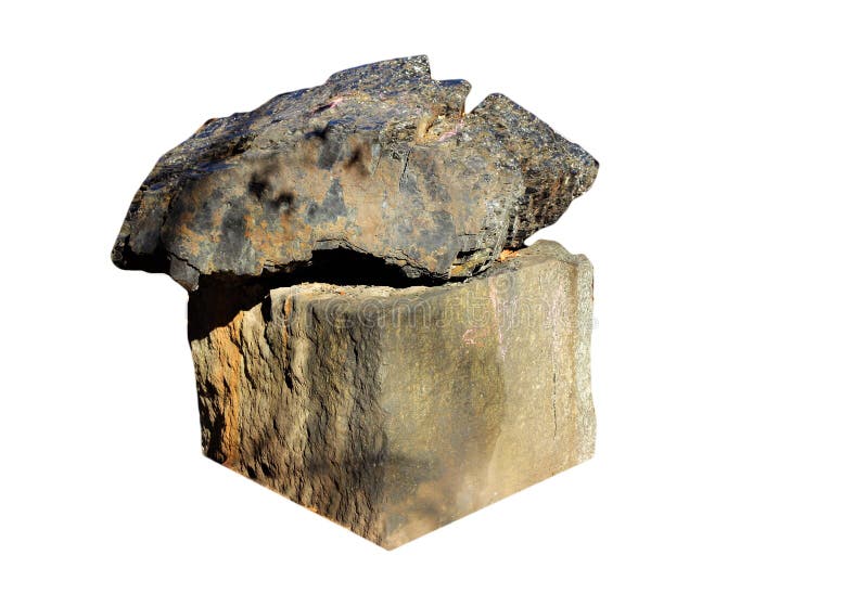 Yellowish Stone on White Background Stock Photo - Image of abstract ...